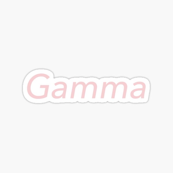 "Gamma" Sticker for Sale by millenialthink | Redbubble