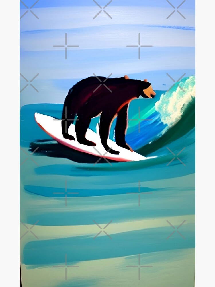 "Surfing Bear" Poster for Sale by OlympicsMerch | Redbubble