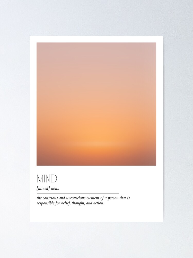 "Mind Definition" Poster for Sale by gatestucker | Redbubble