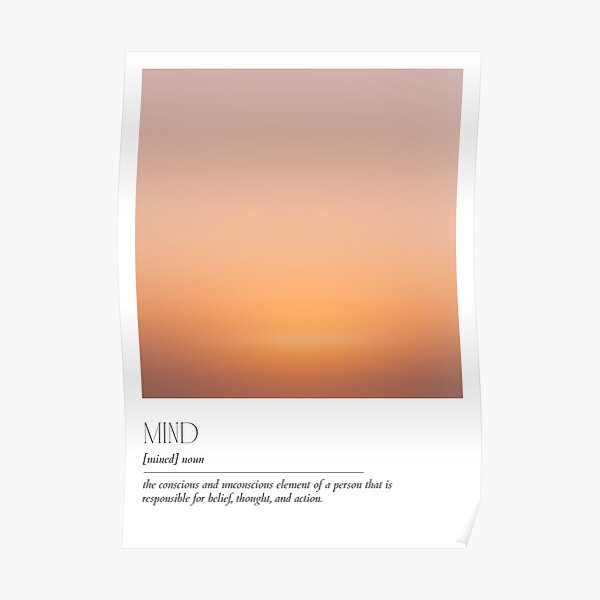 "Mind Definition" Poster for Sale by gatestucker | Redbubble
