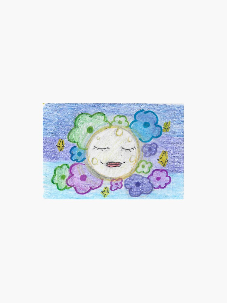 "restful moon" Sticker for Sale by rosewoodart | Redbubble