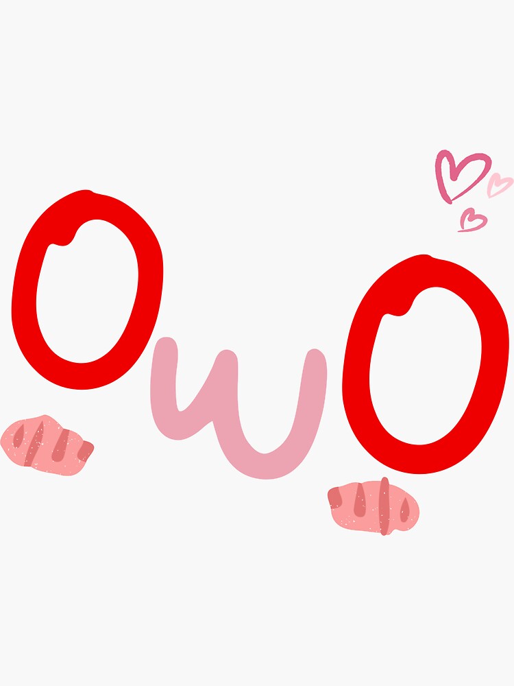 "Cute Red OwO" Sticker for Sale by CorneliusTul | Redbubble