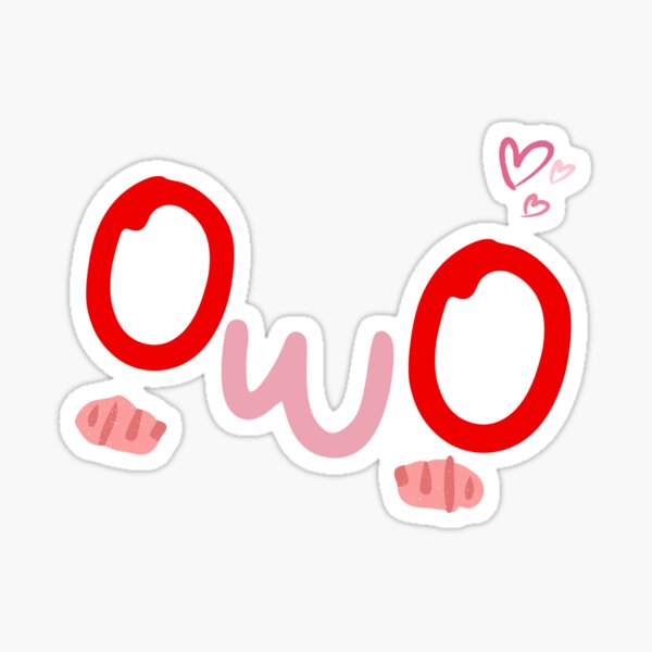 "Cute Red OwO" Sticker for Sale by CorneliusTul | Redbubble