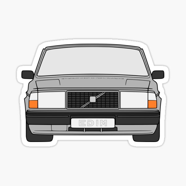 "Volvo 240 Turbo grey color" Sticker for Sale by EdimDesign | Redbubble