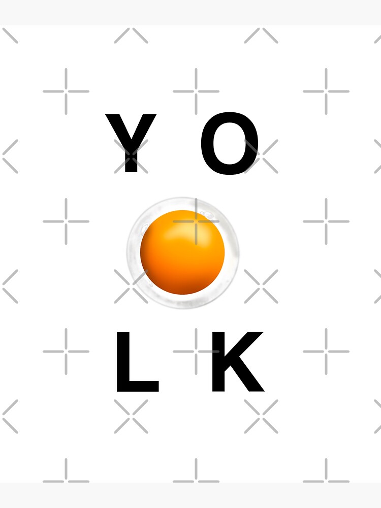 "YOLK . Egg with letters YOLK " Sticker for Sale by StacyMint | Redbubble