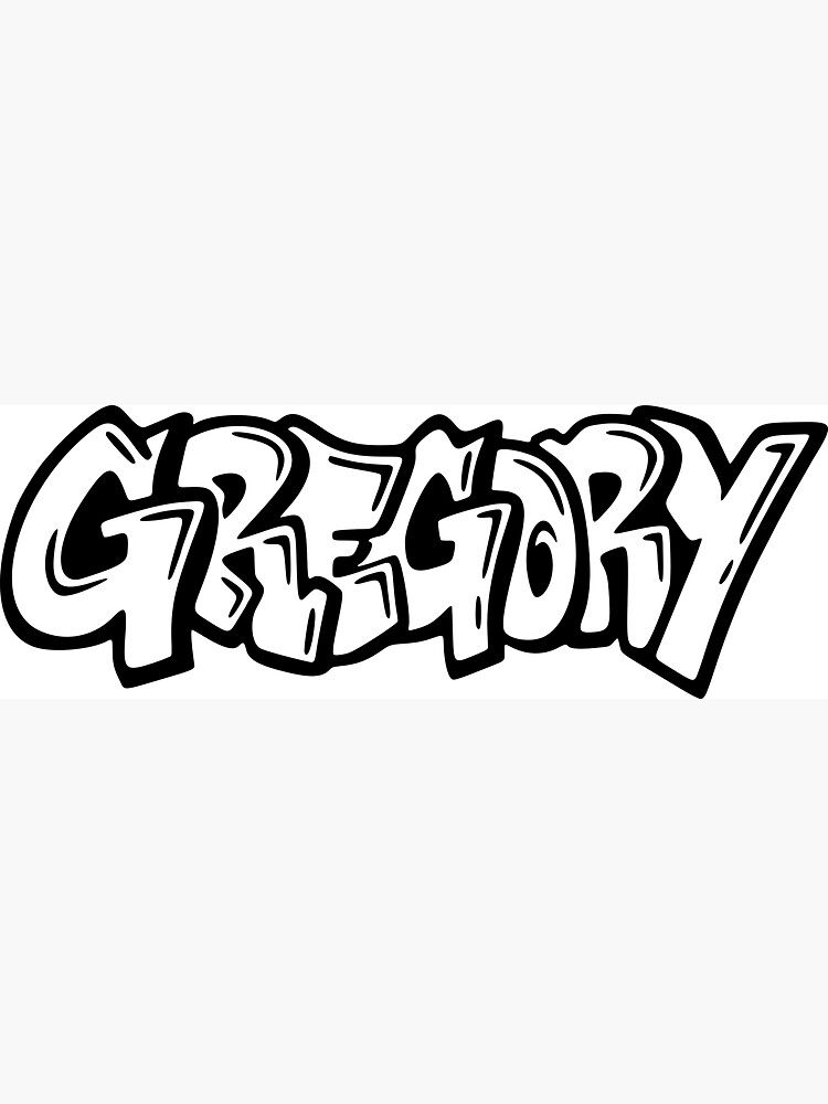 "Gregory - Graffiti Name Design" Sticker for Sale by NameThatShirt ...