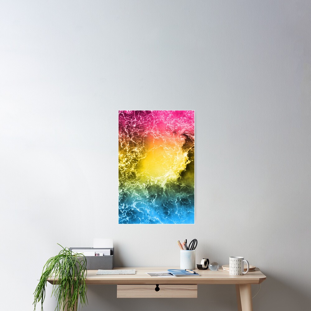 "Hidden Subtle Pansexual (Pan) Flag Ocean Waves" Poster for Sale by ...