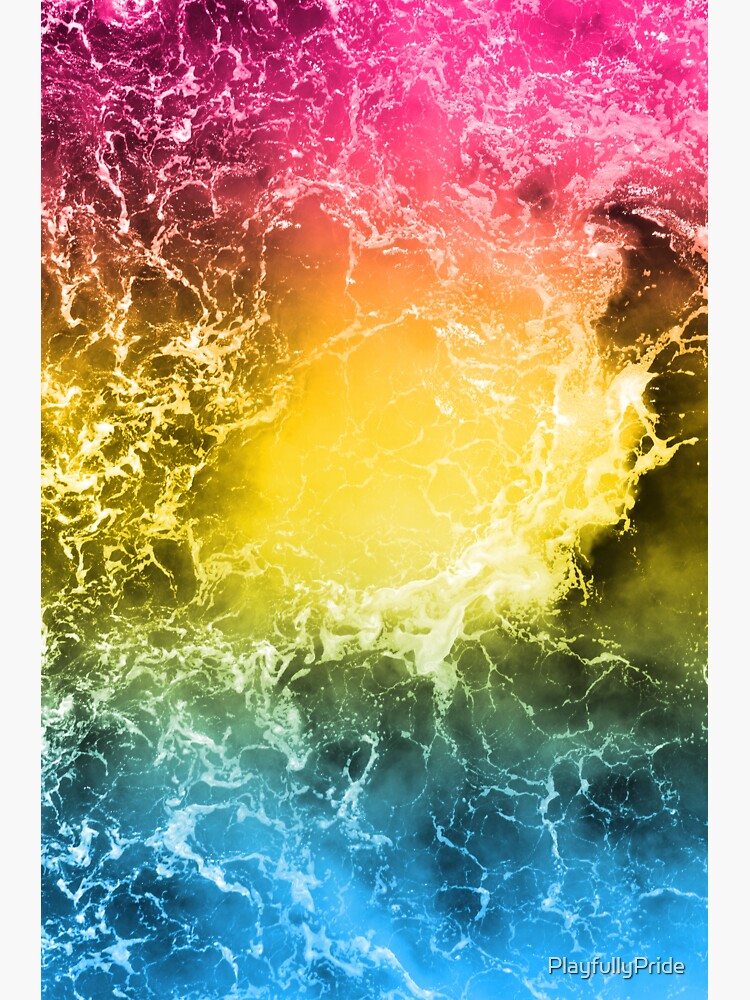 "Hidden Subtle Pansexual (Pan) Flag Ocean Waves" Sticker for Sale by ...