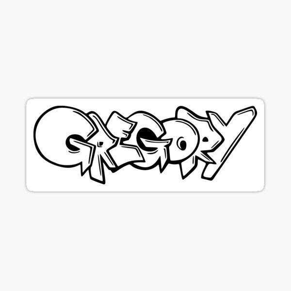 "Gregory - Graffiti Name Design" Sticker for Sale by NameThatShirt ...