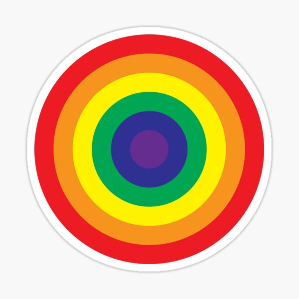 "Gay Pride Rainbow Target" Sticker for Sale by Atelier676 | Redbubble