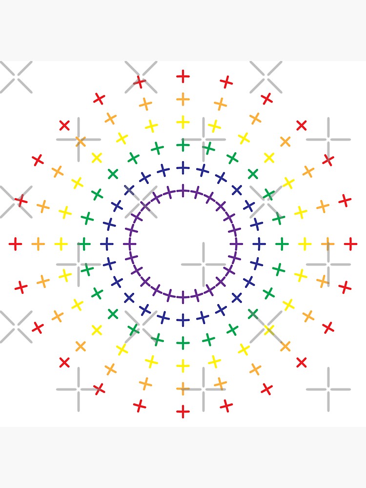 "Gay Pride Rainbow Target Plusses" Sticker for Sale by Atelier676 ...