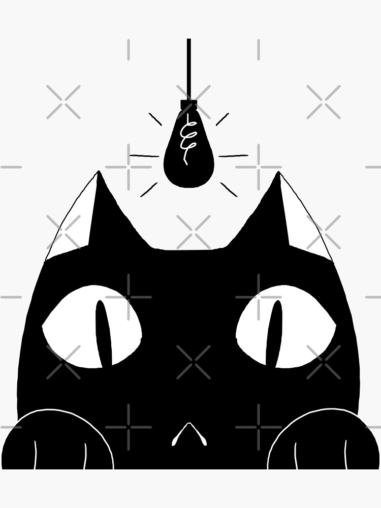 "Omori Mewo Black cat" Sticker for Sale by MagicWhiskers | Redbubble