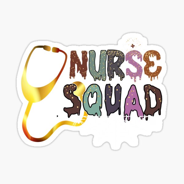 "Halloween Nurse Squad Medical Stethoscope Spider Web Nurses" Sticker ...
