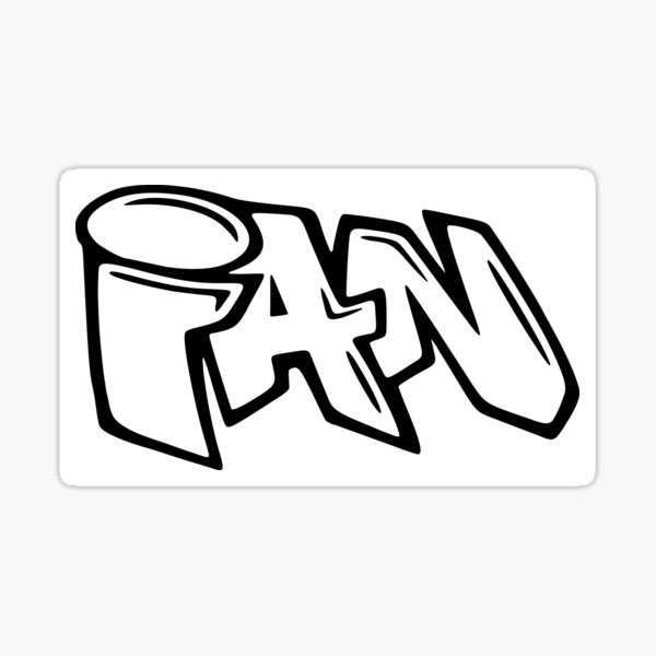 "Ian - Graffiti Name Design" Sticker for Sale by NameThatShirt | Redbubble