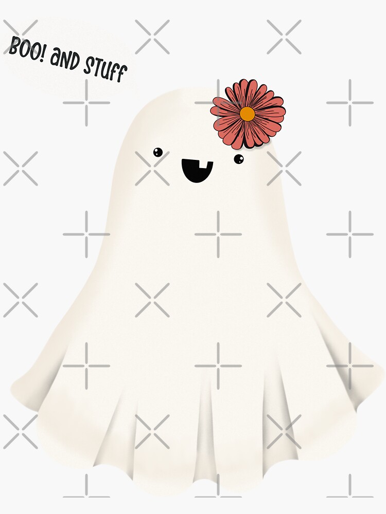 "Boo and stuff" Sticker for Sale by Miztli | Redbubble