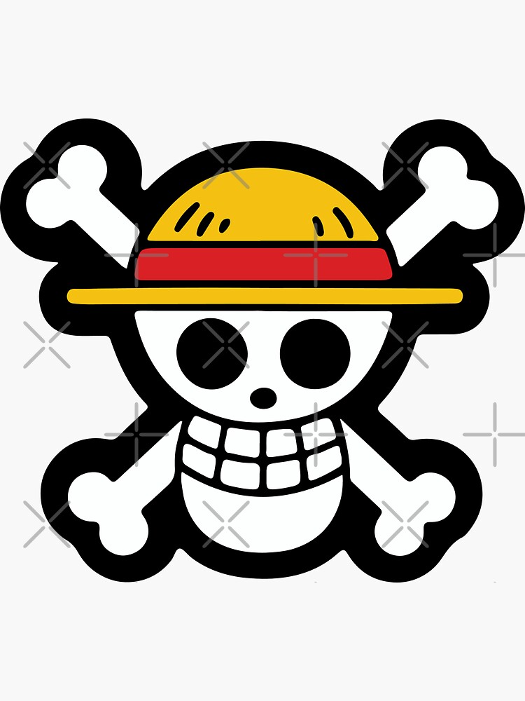 "One Piece Skull -" Sticker for Sale by mrcoffeestore | Redbubble