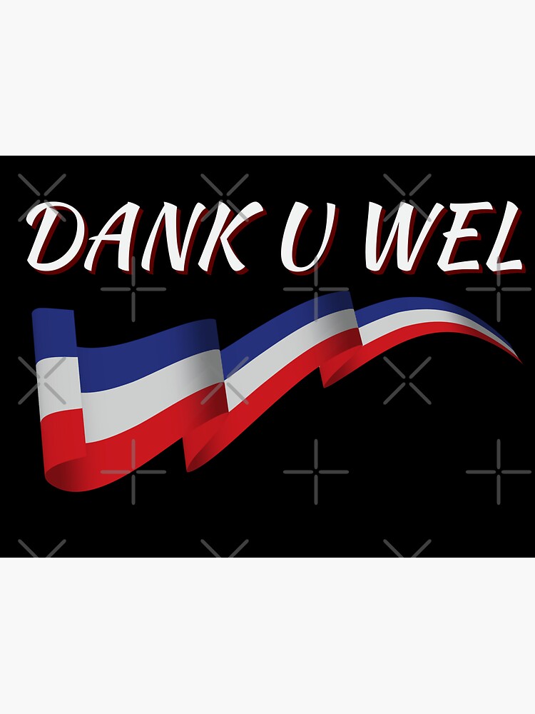 "Dank u wel" Sticker for Sale by 4CoolKats | Redbubble
