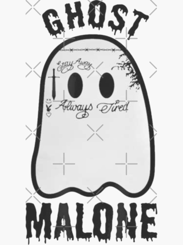 "ghost malone " Sticker for Sale by StoreGoHard | Redbubble