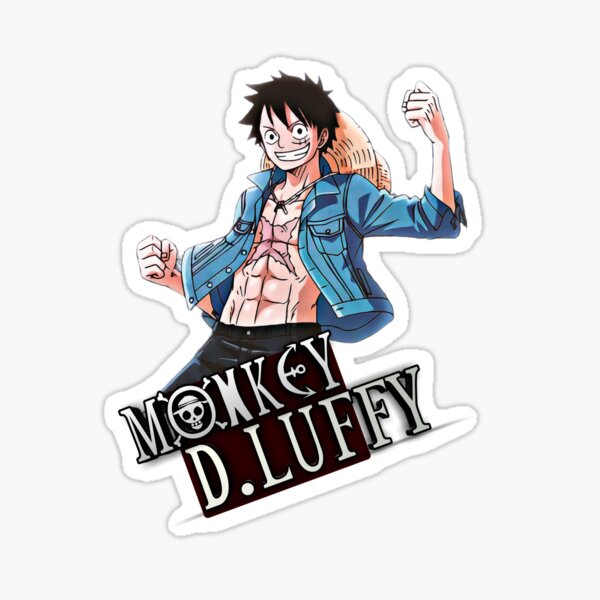 "One piece monkey D. Luffy anime character" Sticker for Sale by MLB ...