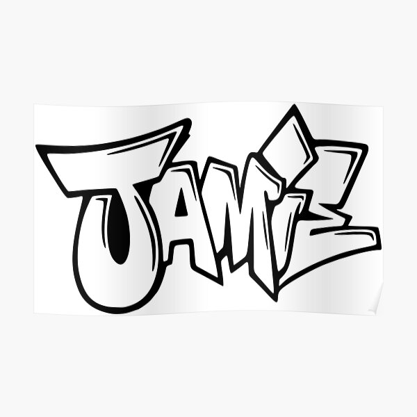 "Jamie - Graffiti Name Design" Poster for Sale by NameThatShirt | Redbubble