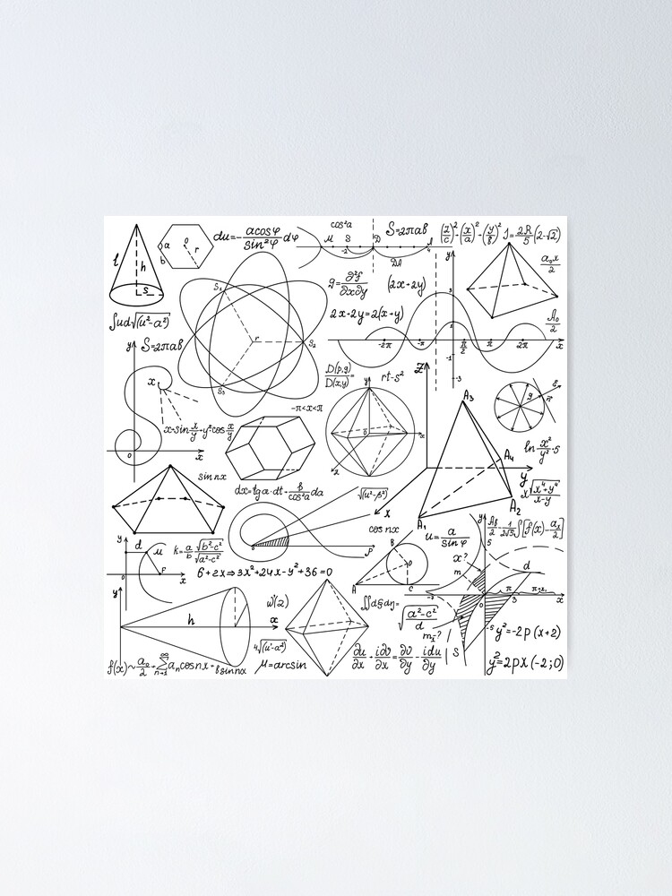 Mathematics Geometry Formula Euclidean Equation Poster For Sale By