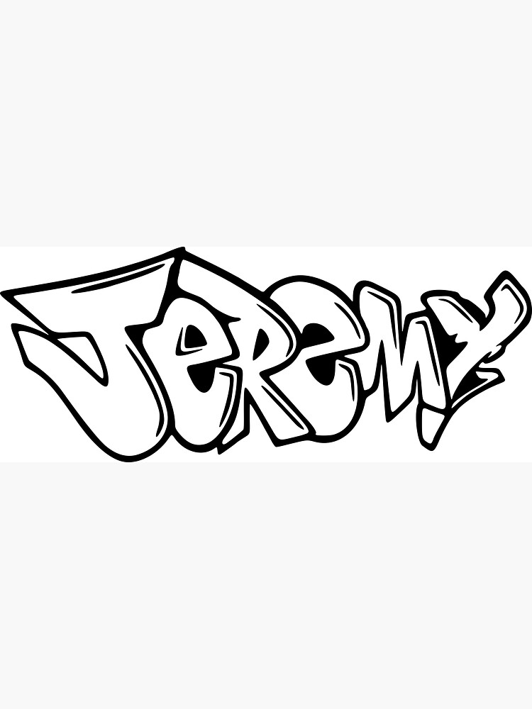 "Jeremy - Graffiti Name Design" Sticker for Sale by NameThatShirt ...