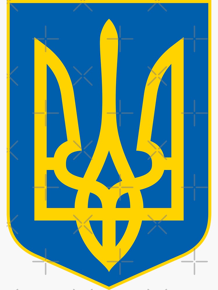 "Ukraine Trident Crest Flag No War Support" Sticker for Sale by ...