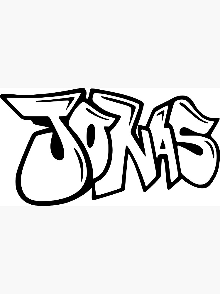 "Jonas - Graffiti Name Design" Sticker for Sale by NameThatShirt ...