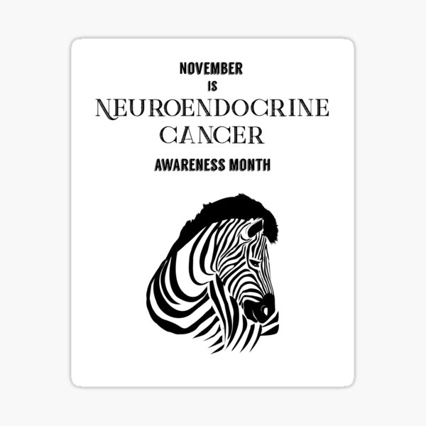 "Neuroendocrine Cancer Awareness,November,Zebra Strong" Sticker for ...