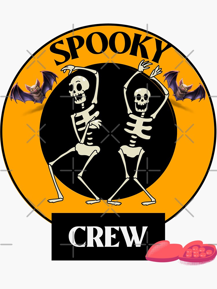 "Spooky Crew" Sticker for Sale by Shaarmeyn | Redbubble