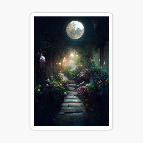 "Night Garden" Sticker for Sale by MarcJoy | Redbubble
