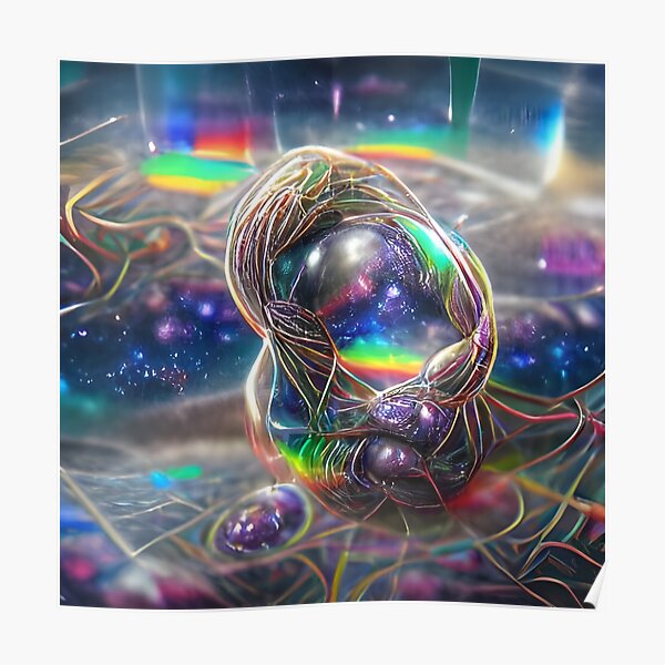 "Space Opals and String Theory " Poster for Sale by nocturnAIArt ...