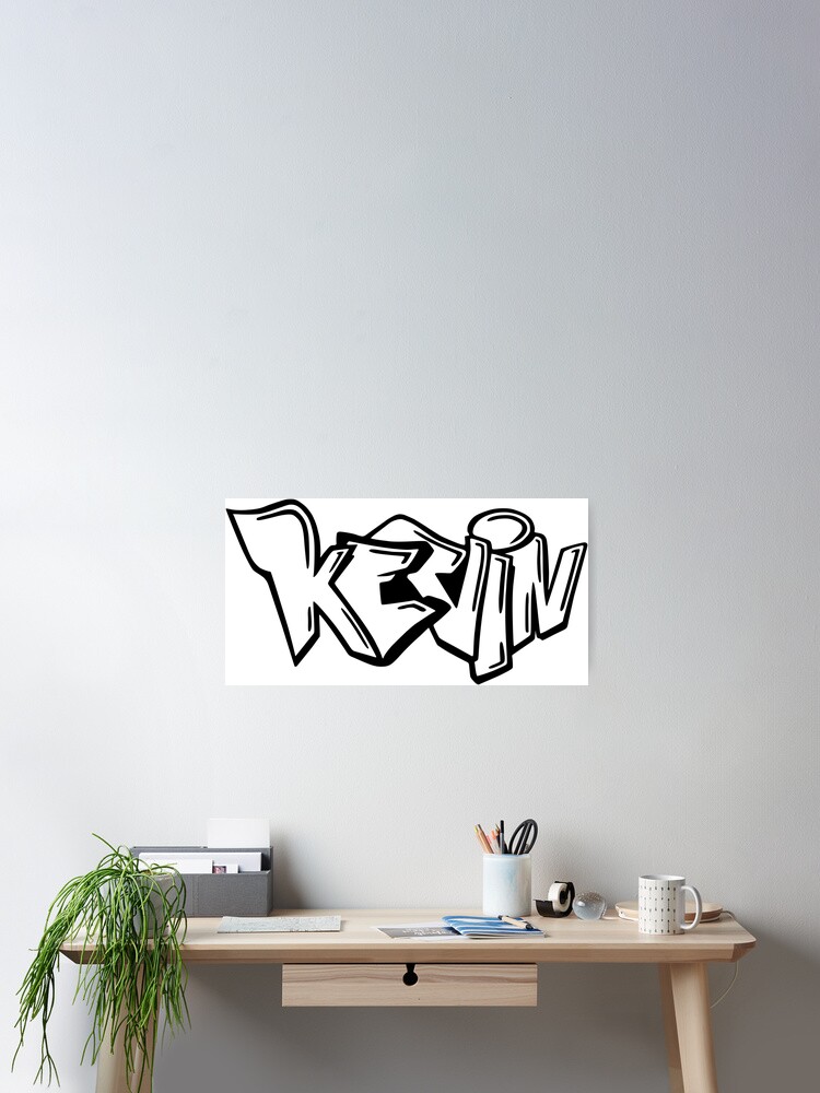 "Kevin - Graffiti Name Design" Poster for Sale by NameThatShirt | Redbubble