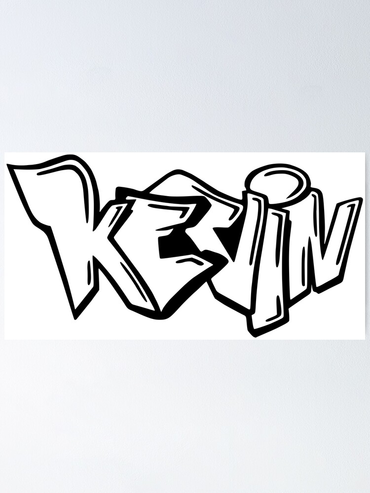 "Kevin - Graffiti Name Design" Poster for Sale by NameThatShirt | Redbubble