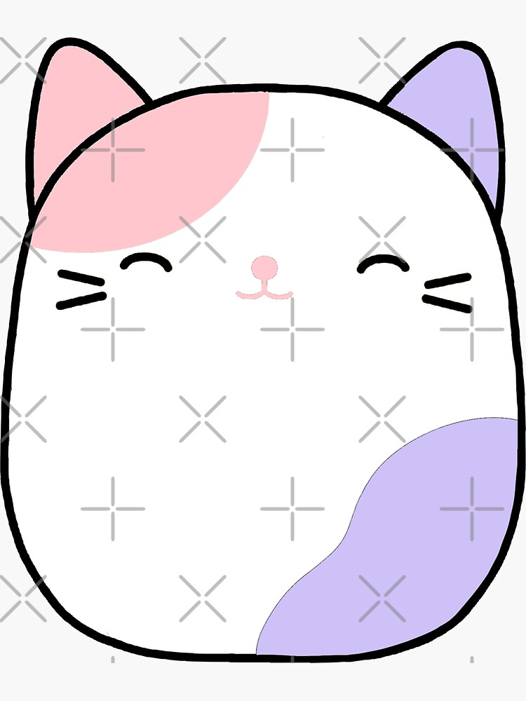"Pink and Purple Calico Cat Squishmallow" Sticker for Sale by ...