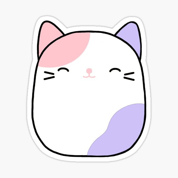 "Pink and Purple Calico Cat Squishmallow" Sticker for Sale by ...
