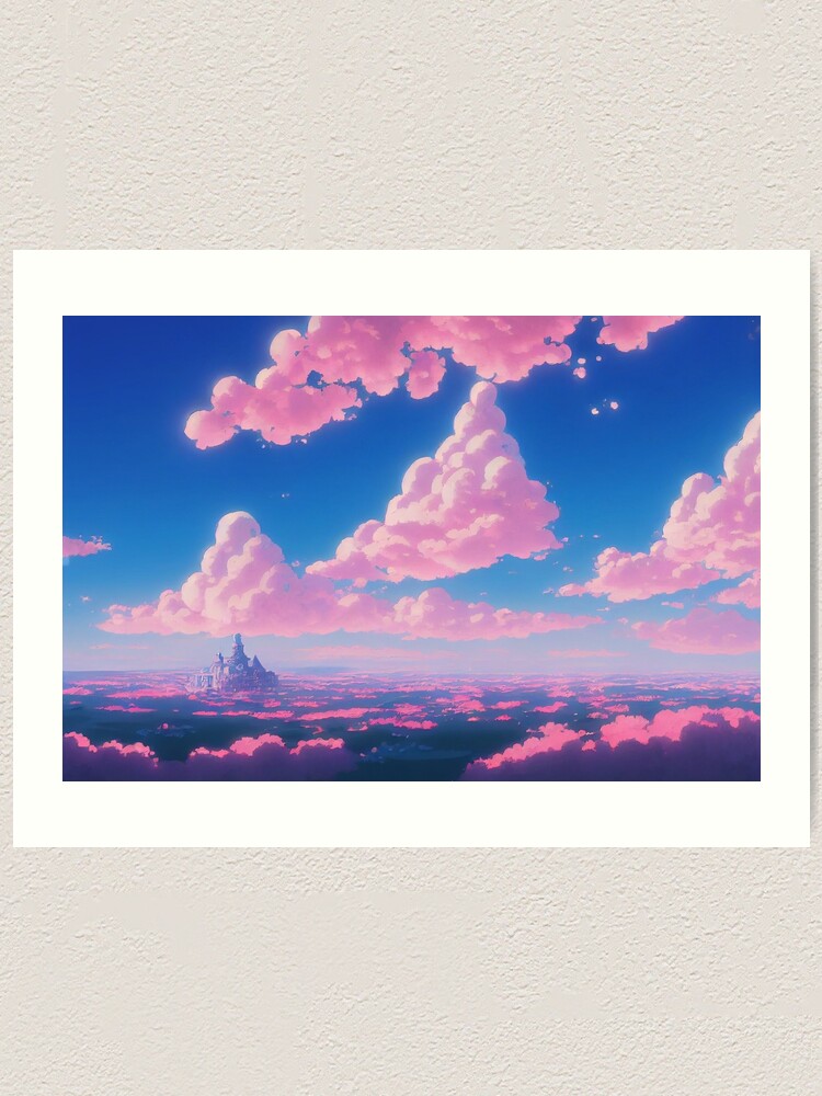 "Pink Fantasy Castle in the Clouds | 90s Anime Inspired, Japanese ...