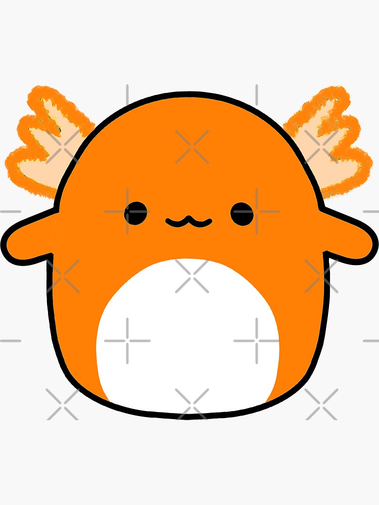 "Orange Axolotl Squishmallow" Sticker for Sale by SquishmallowArt ...