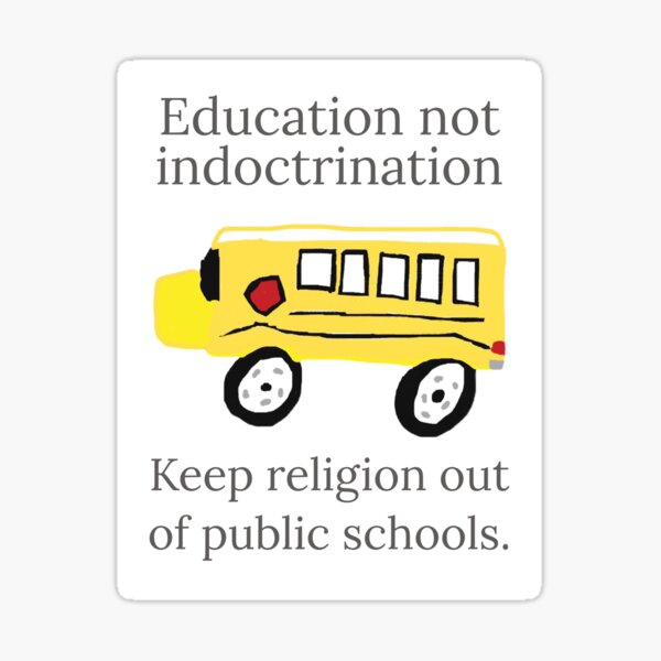 "Education not indoctrination " Sticker for Sale by RACHELDF | Redbubble