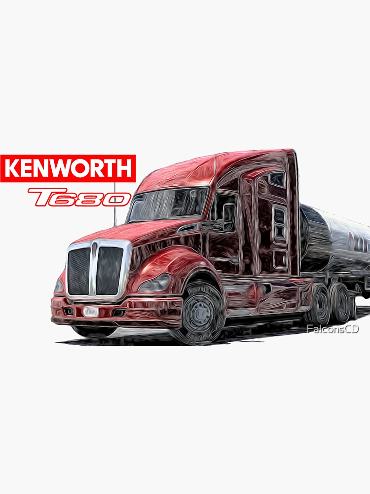 "Truck Kenworth T680" Sticker for Sale by FalconsCD | Redbubble