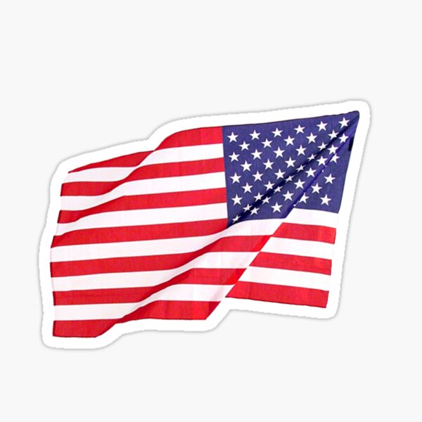 "American Flag - Left Side" Sticker for Sale by pineapplepink | Redbubble