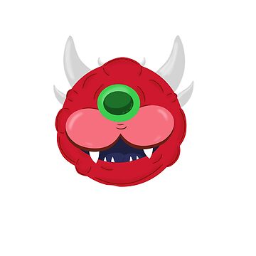" Cacodemon Doom Cute" Sticker by HyperionGirl | Redbubble