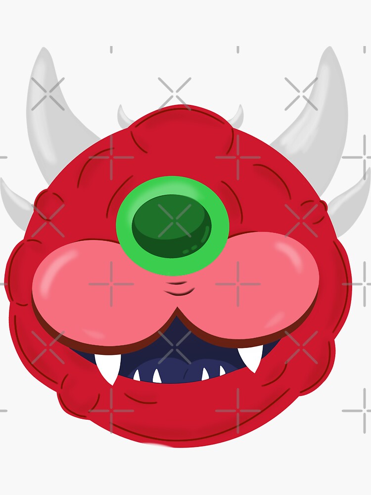 " Cacodemon Doom Cute" Sticker for Sale by HyperionGirl | Redbubble