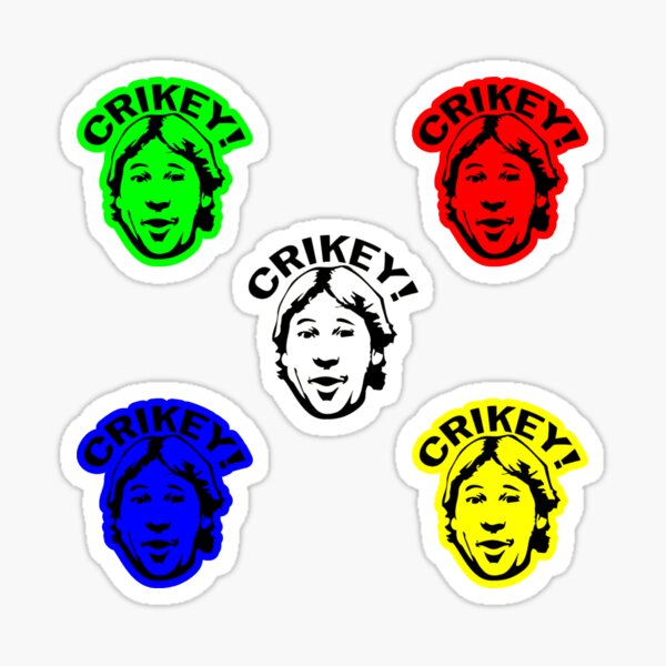 "Crikey Steve Irwin" Sticker for Sale by FunnyConspiracy | Redbubble