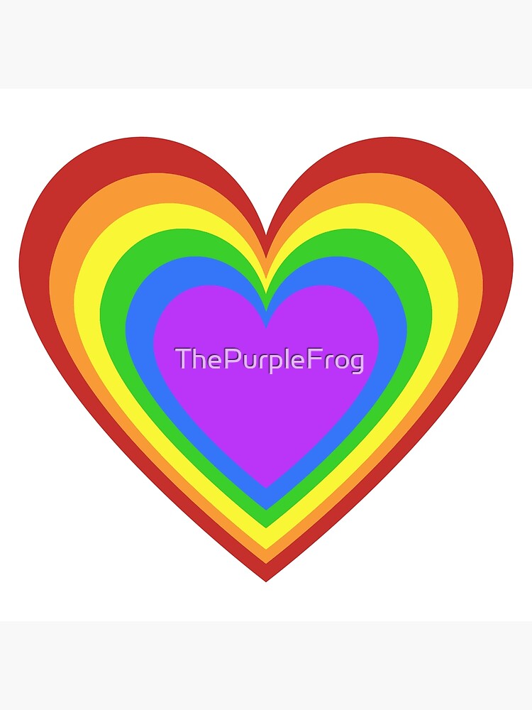 "Nested Rainbow Heart" Poster for Sale by ThePurpleFrog | Redbubble