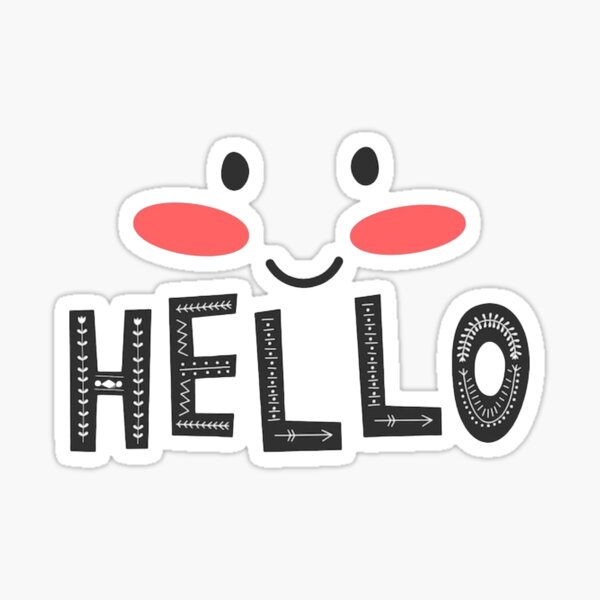 "Redbubble kids funny hello" Sticker for Sale by cconcept12 | Redbubble