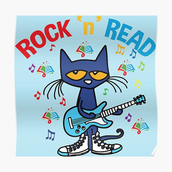 "Rock and Read Pete the Cat with the Blue Guitar and White Shoes ...