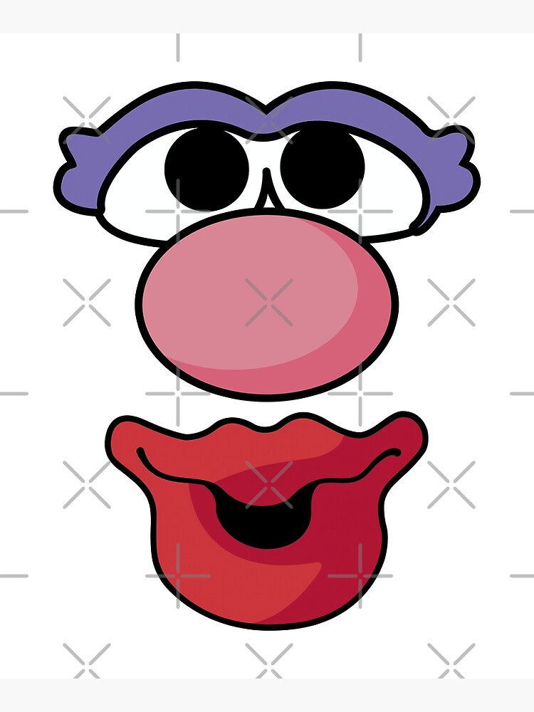 "Mr. Potato Head Halloween Mrs. Potato Head Big Face" Art Print for ...