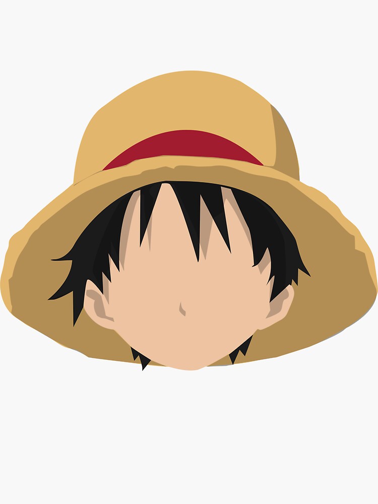 "One Piece Monkey D. Luffy Head" Sticker for Sale by qwertweet | Redbubble
