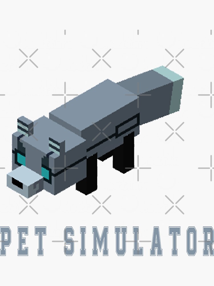 "pet simulator X Minecraft Gift idea for pet simulator lovers" Sticker ...